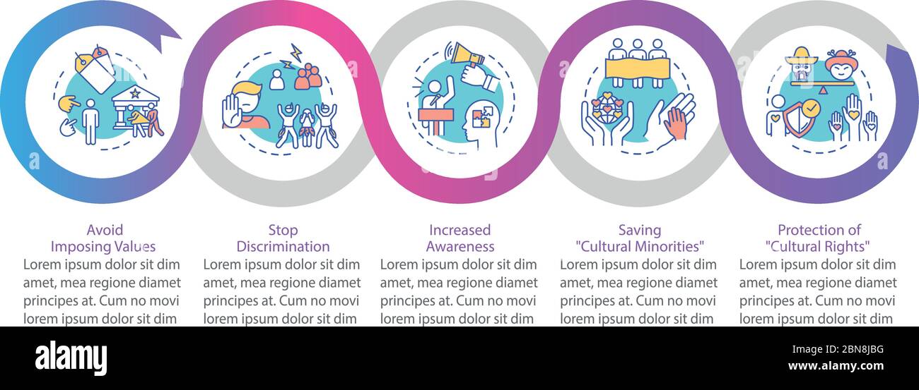 Stop discrimination vector infographic template Stock Vector Image ...