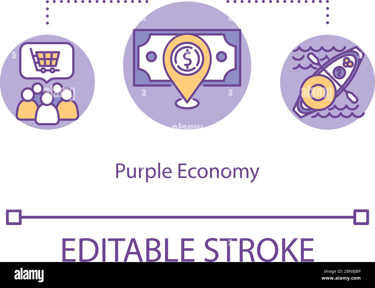 Purple economy concept icon Stock Vector Image & Art - Alamy