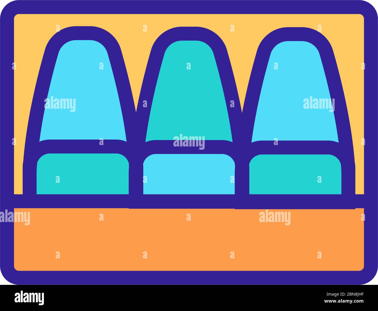 chopped fish fillet icon vector outline illustration Stock Vector Image ...