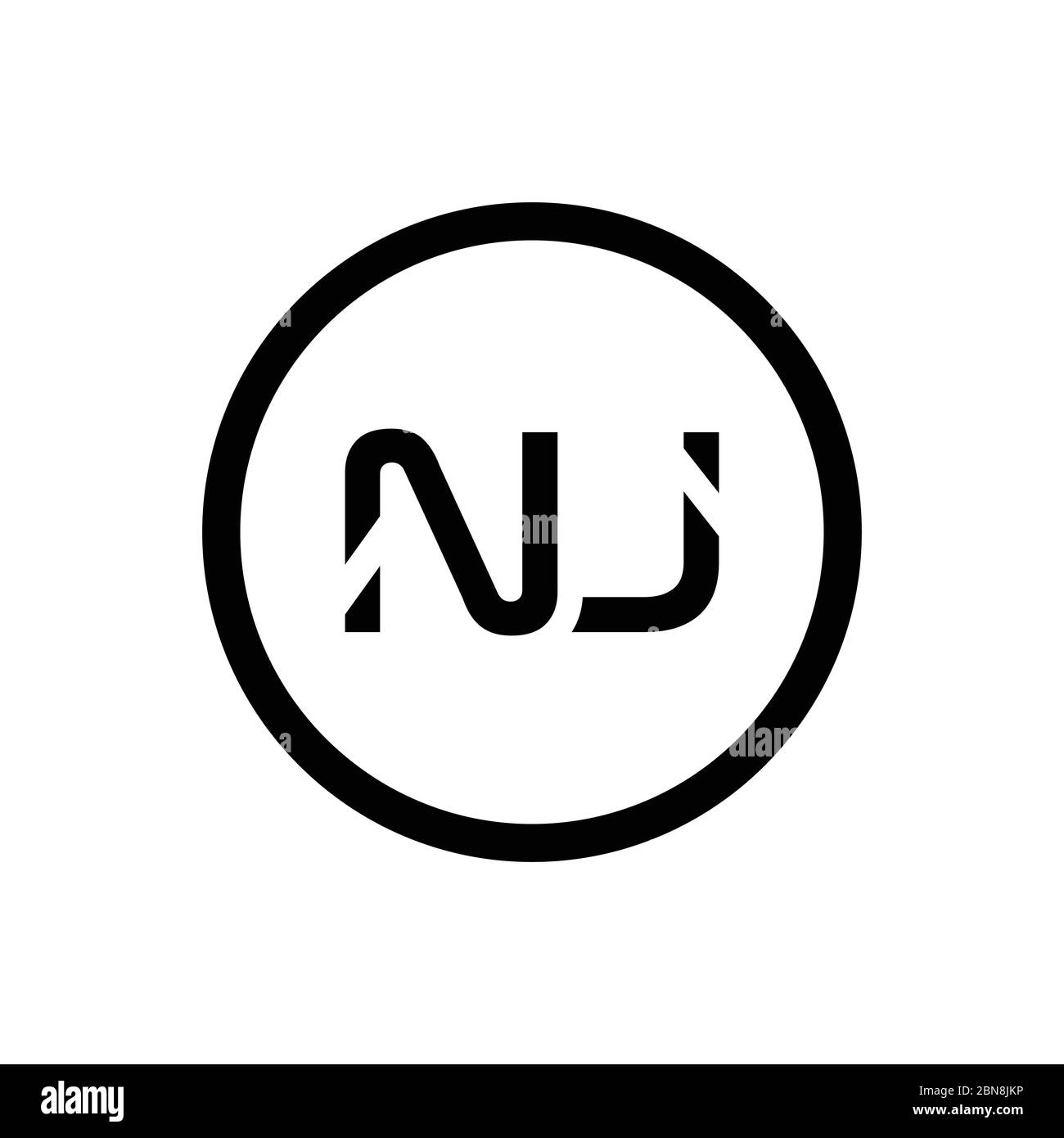 Initial Letter NJ Logo Design Vector Template. Creative Abstract NJ ...