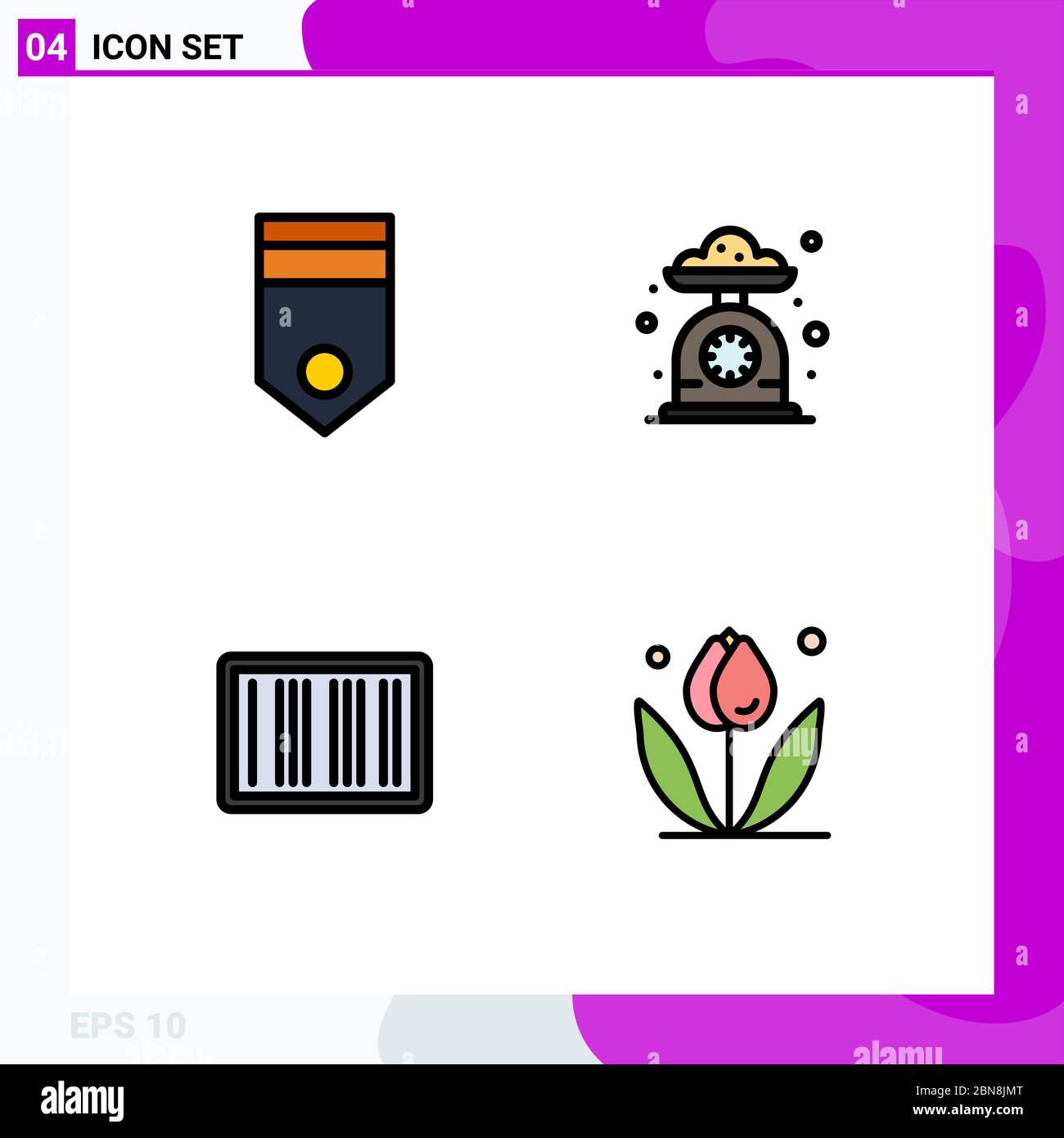 Stock Vector Icon Pack of 4 Line Signs and Symbols for army, scale ...
