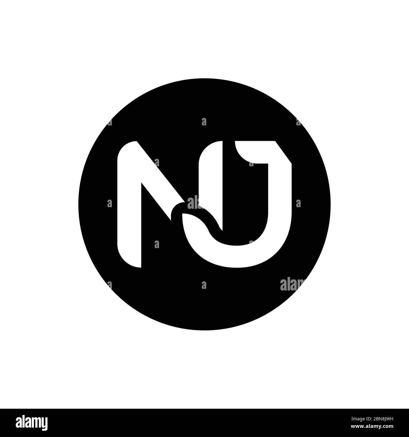 Initial Letter NJ Logo Design Vector Template. Creative Abstract NJ ...