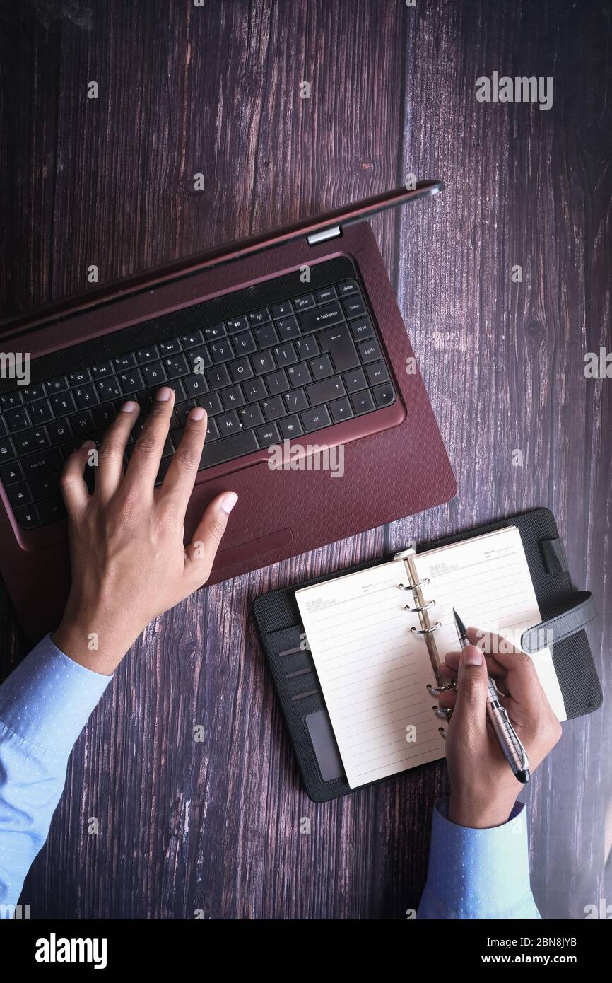 Top view person hand writing hi-res stock photography and images - Alamy