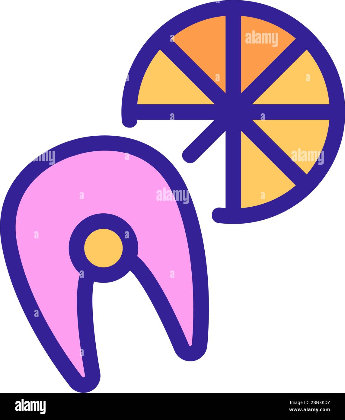 wooden fish filled barrel icon vector outline illustration Stock Vector ...