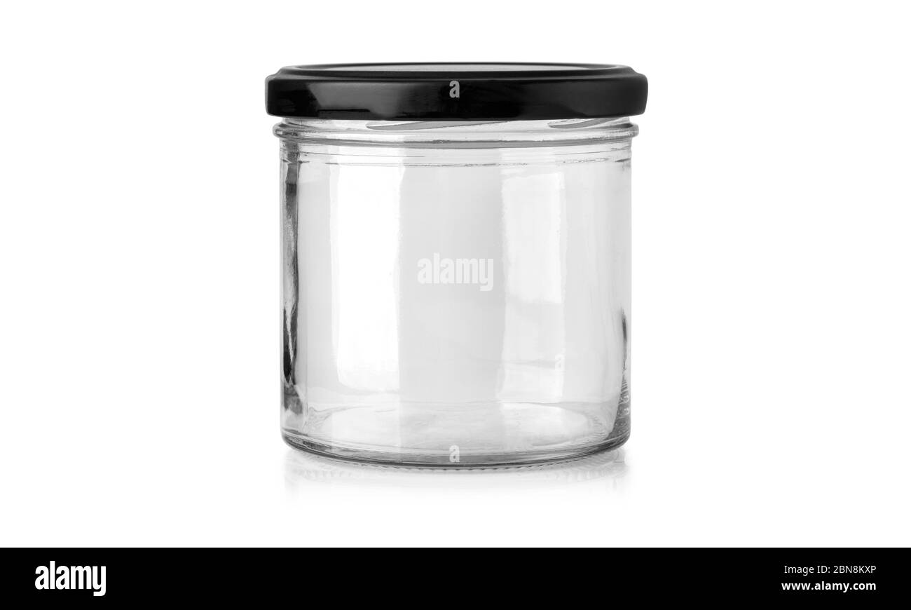 glass jar isolated on white background with clipping path Stock Photo ...