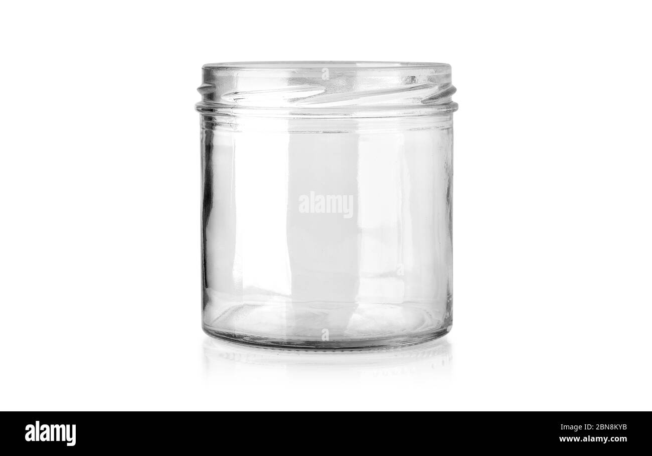 glass jar isolated on white background with clipping path Stock Photo ...