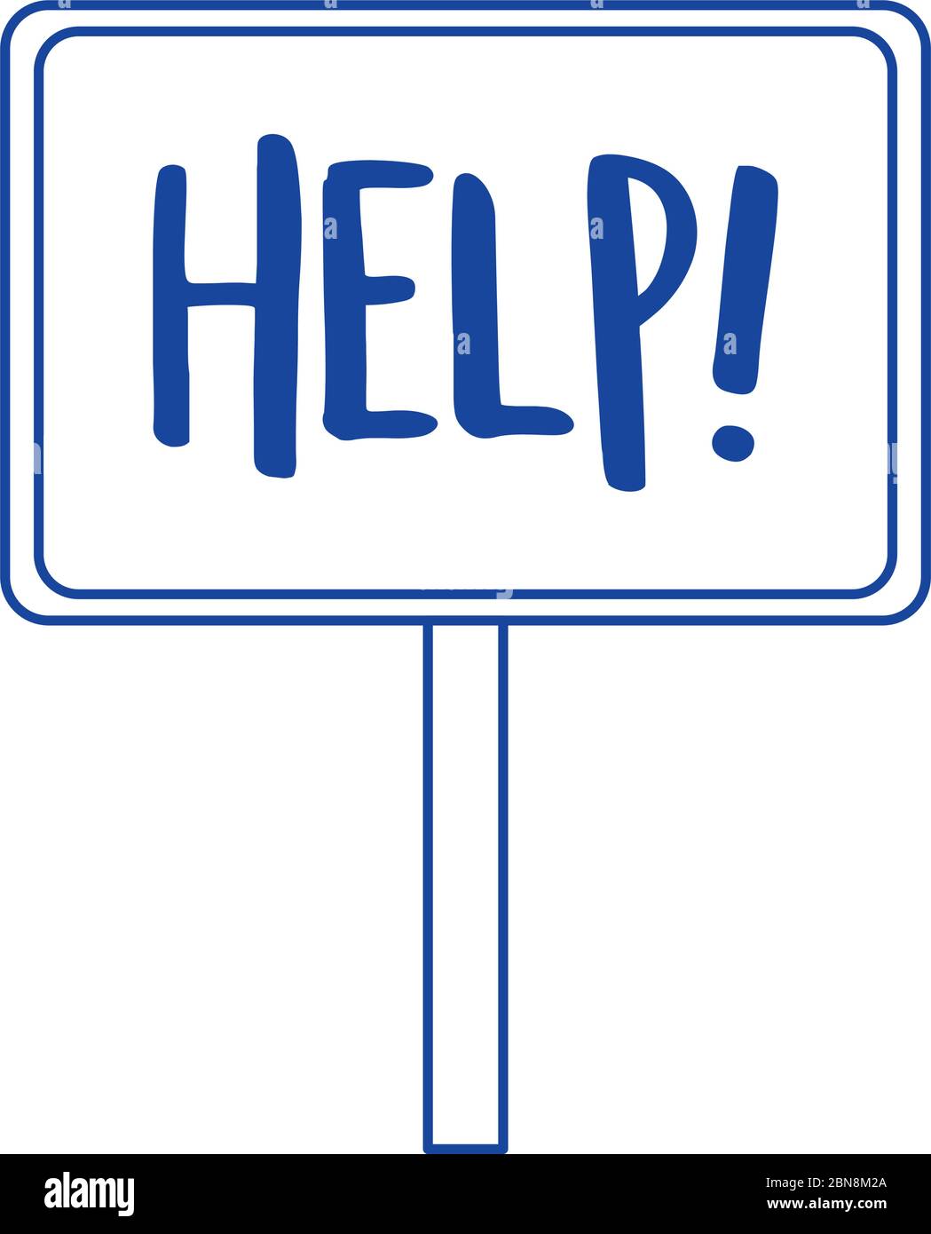 help placard isolated icon design vector illustration Stock Vector ...