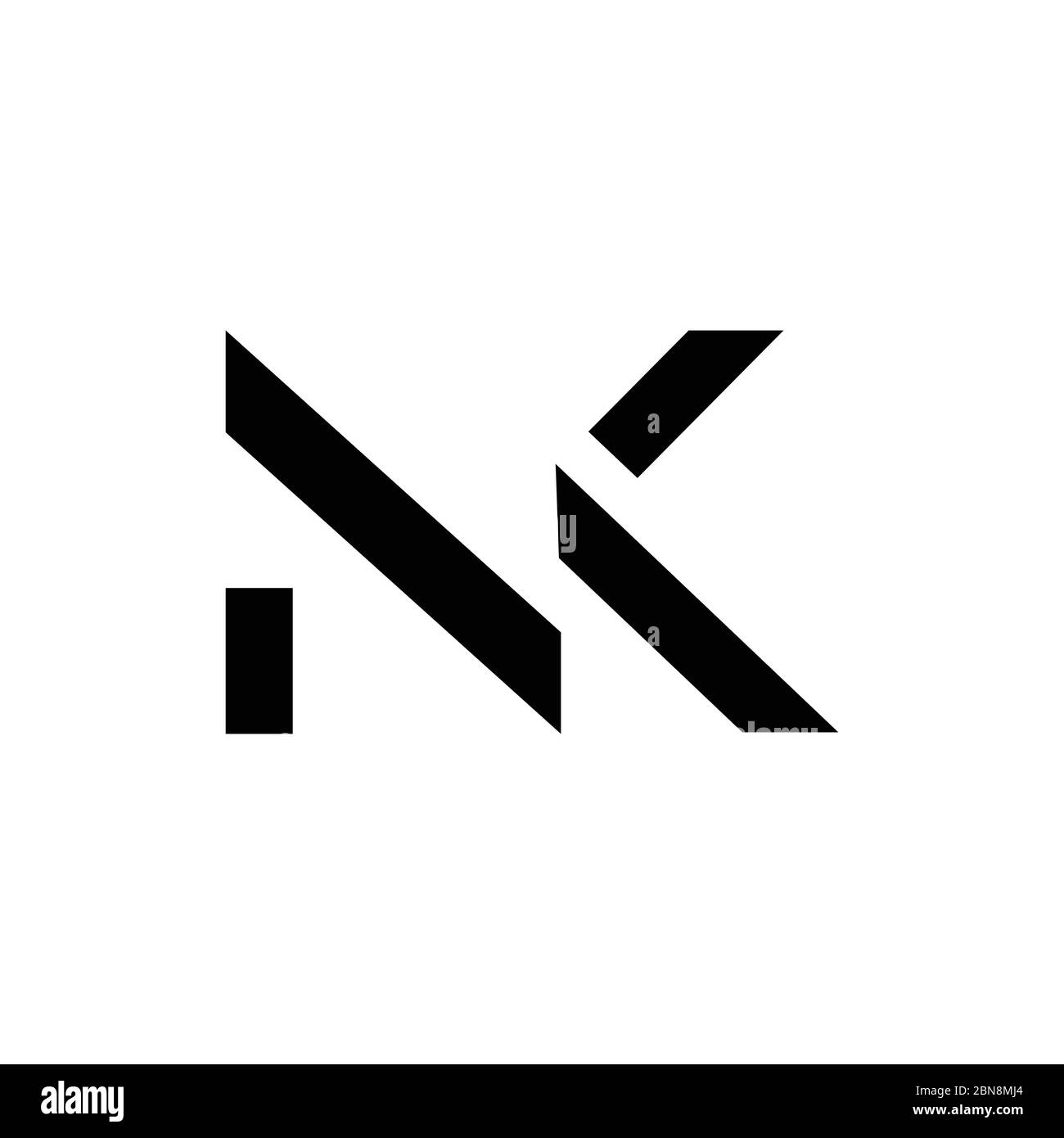 Initial Letter NK Logo Design Vector Template. Creative Abstract NK Letter Logo Design Stock ...
