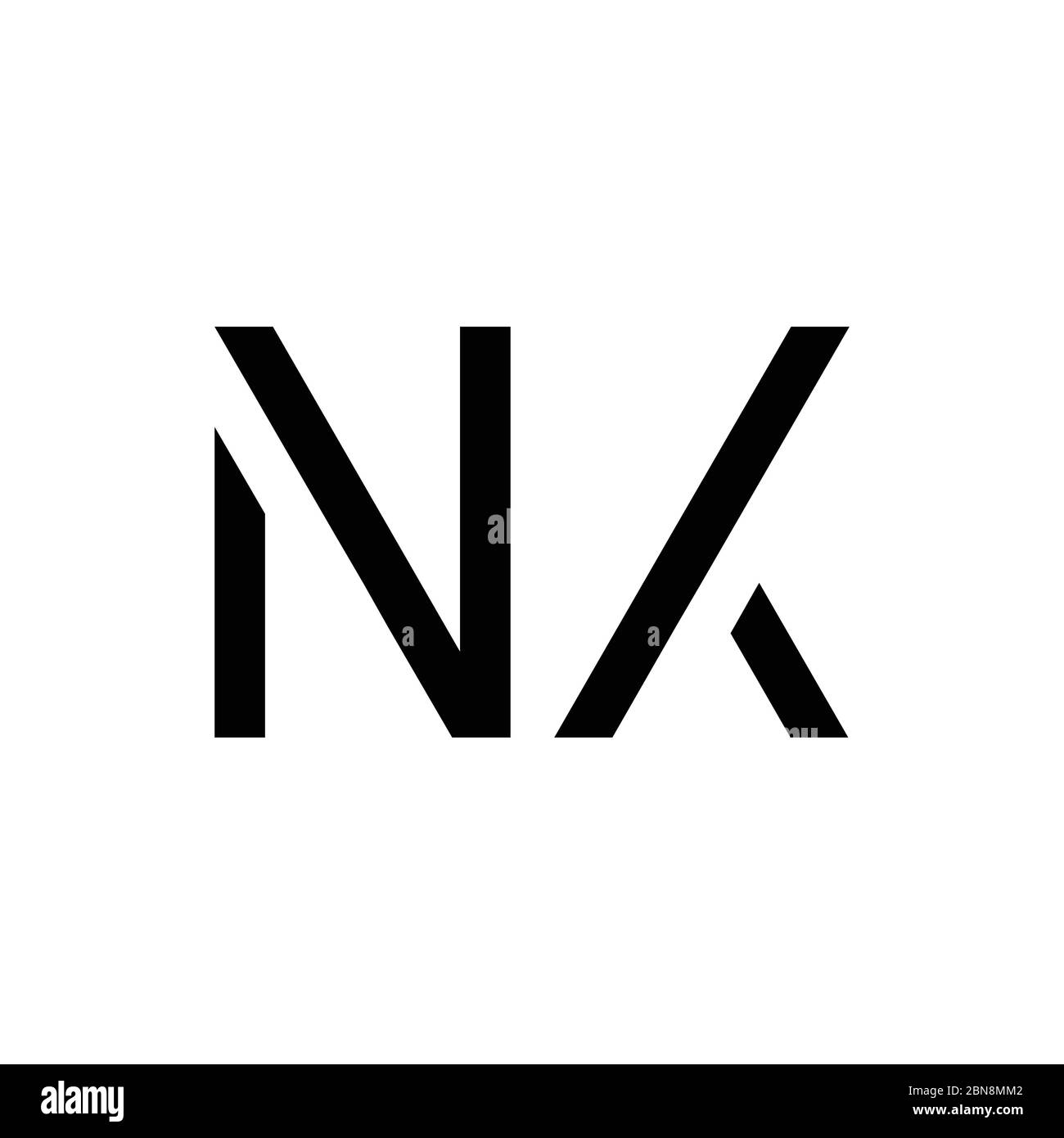 Initial Letter NK Logo Design Vector Template. Creative Abstract NK Letter Logo Design Stock ...