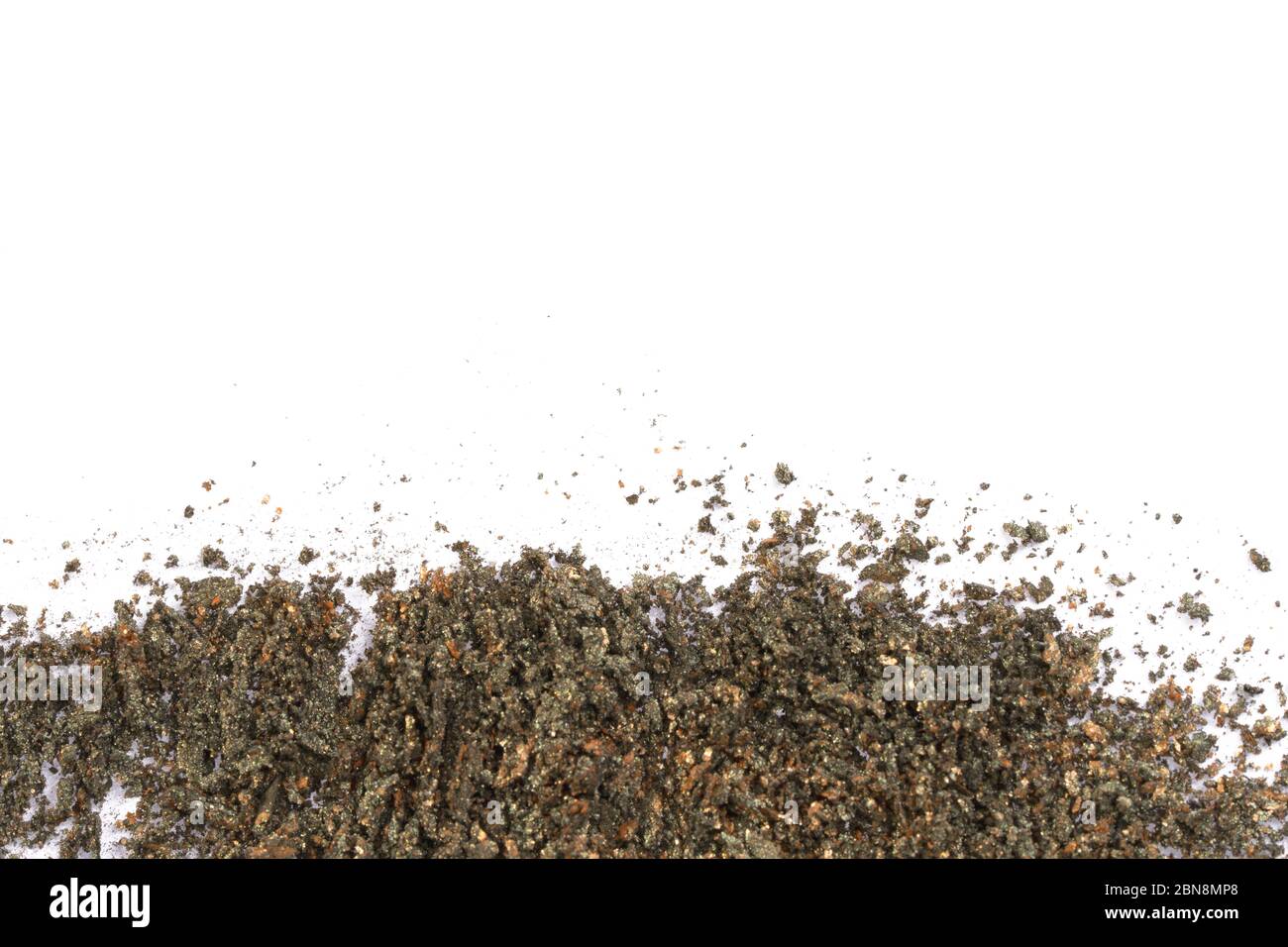 Smashed eyeshadow makeup palette isolated on white background. Beauty ...