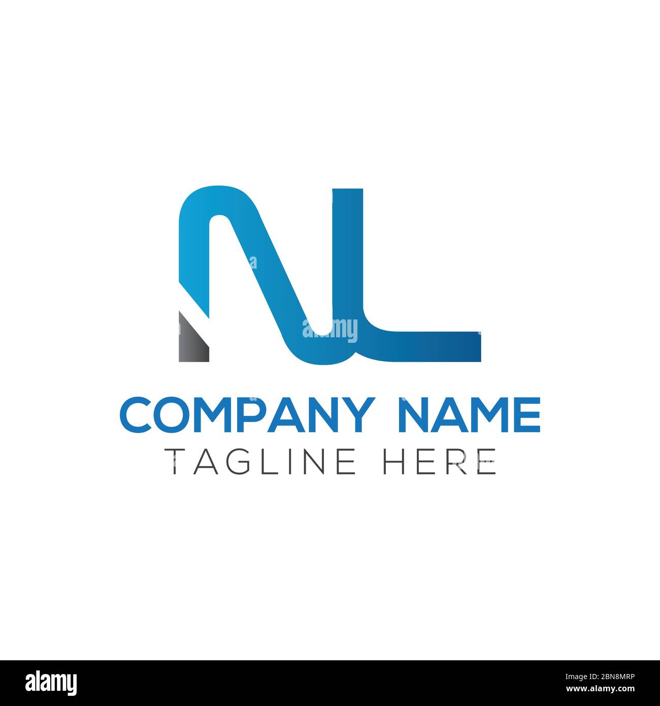 Initial Letter NL Logo Design Vector Template. Creative Abstract NL ...