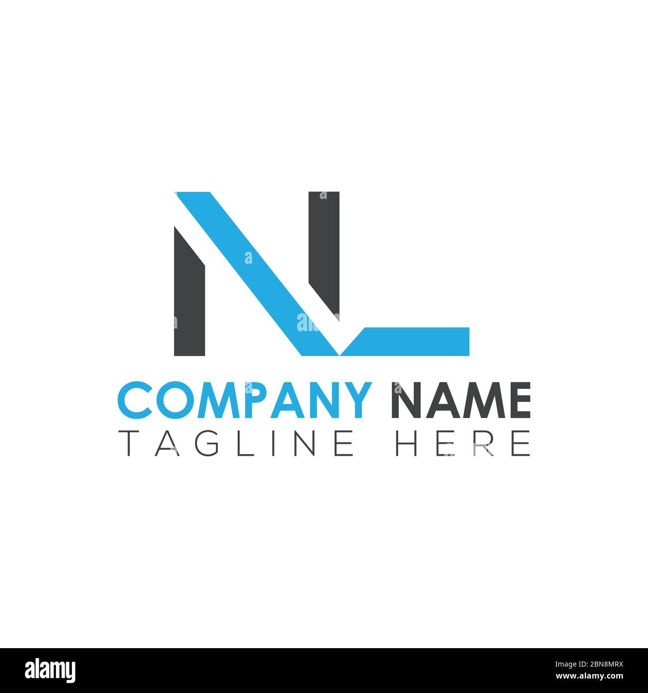 Initial Letter NL Logo Design Vector Template. Creative Abstract NL ...