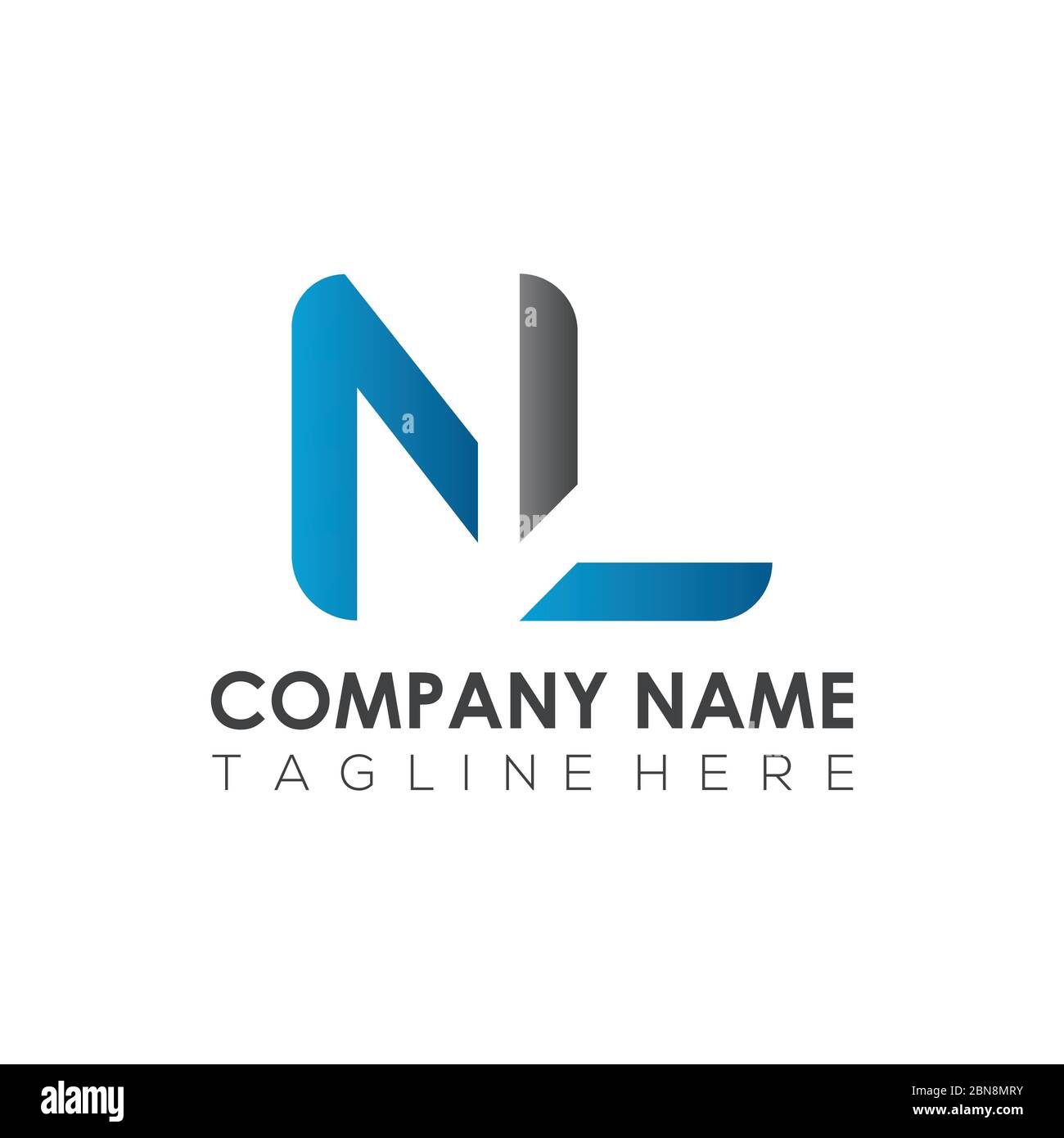 Initial Letter NL Logo Design Vector Template. Creative Abstract NL ...