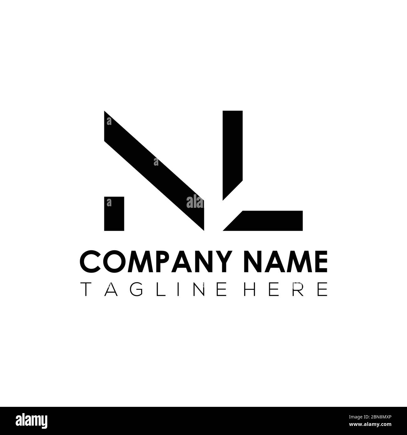 Letter n l logo Black and White Stock Photos & Images - Alamy