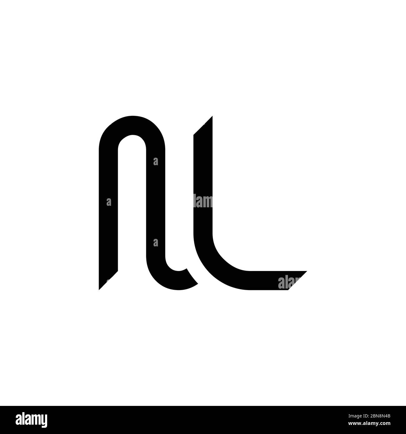 Initial Letter NL Logo Design Vector Template. Creative Abstract NL ...