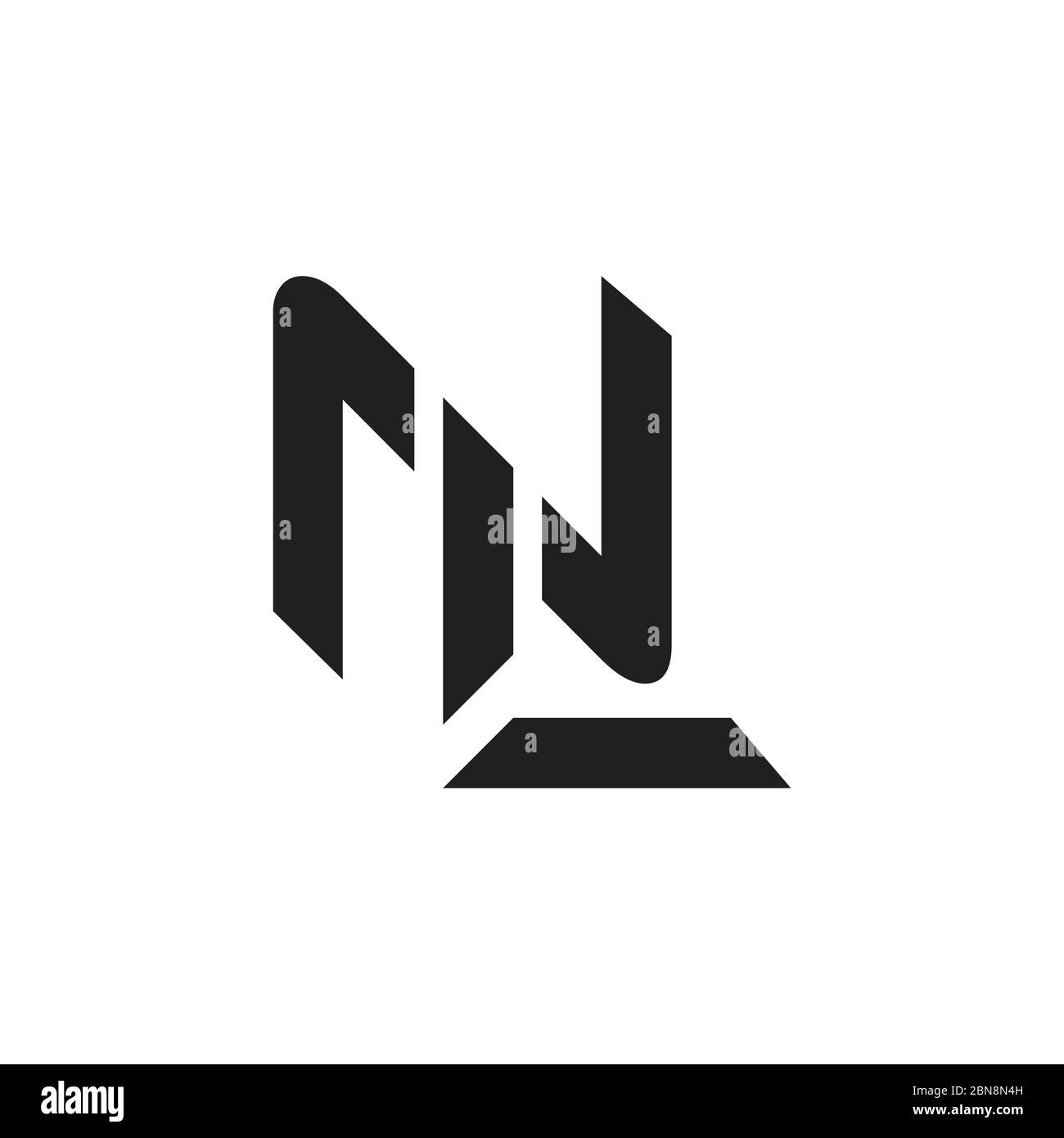 Initial Letter NL Logo Design Vector Template. Creative Abstract NL ...