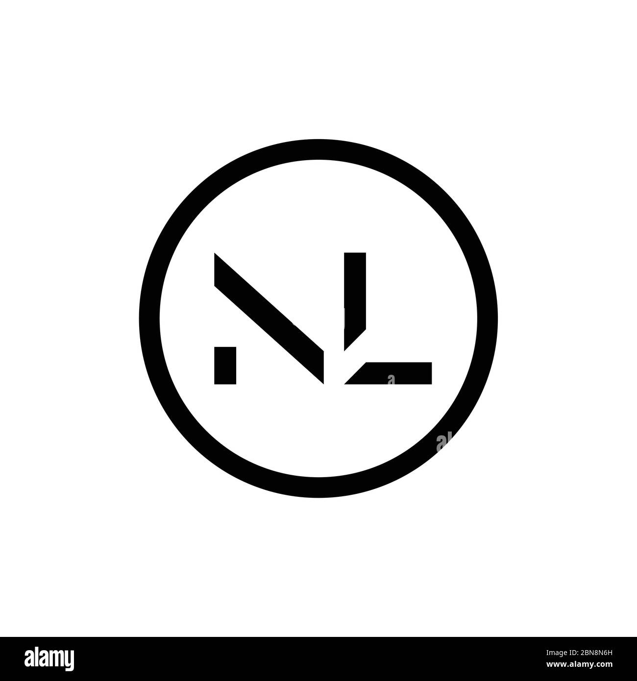 Initial Letter NL Logo Design Vector Template. Creative Abstract NL ...