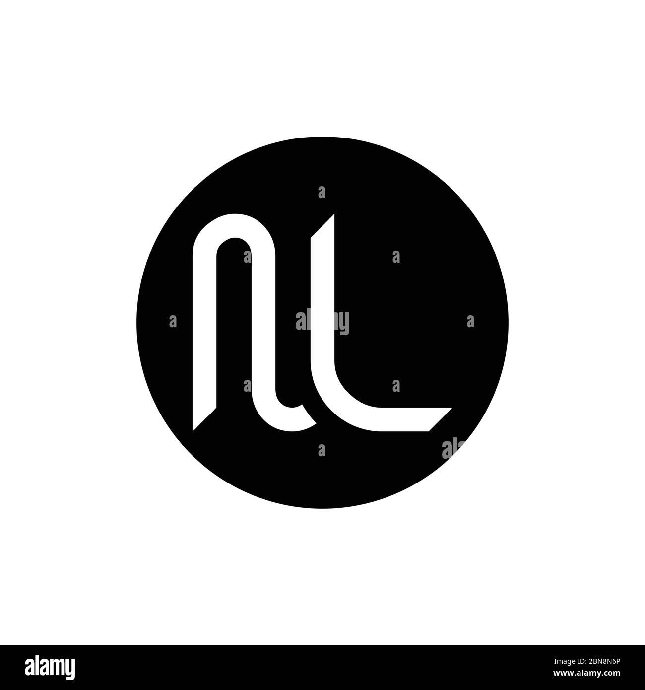 Initial Letter NL Logo Design Vector Template. Creative Abstract NL ...