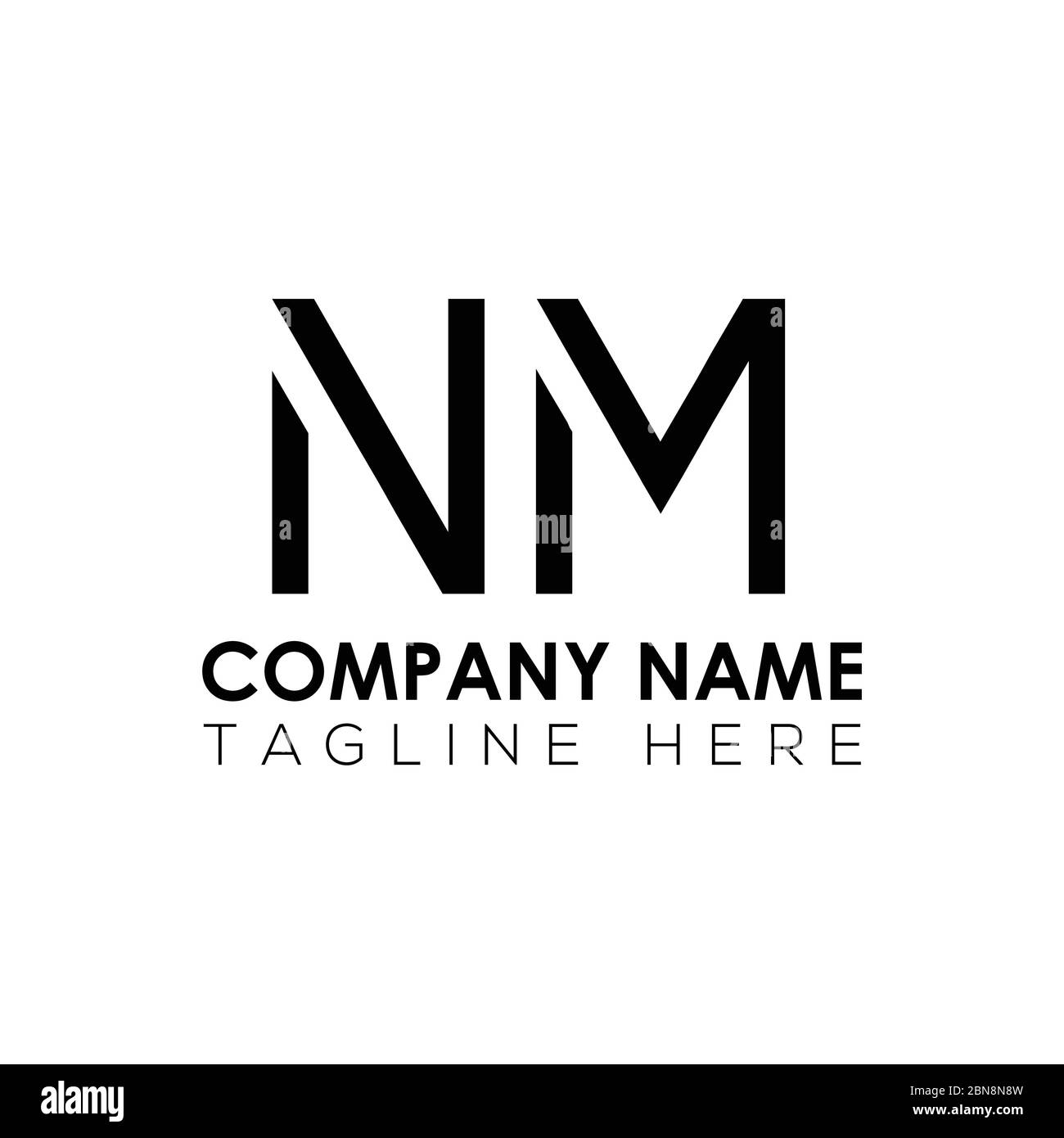 Initial Letter NM Logo Design Vector Template. Creative Abstract NM ...