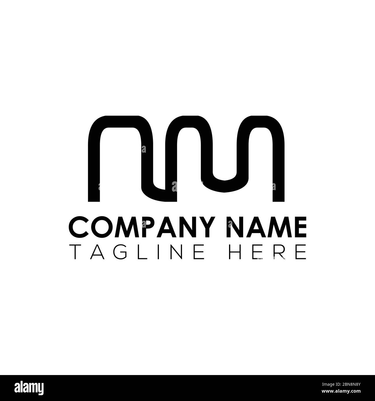 Initial Letter NM Logo Design Vector Template. Creative Abstract NM ...