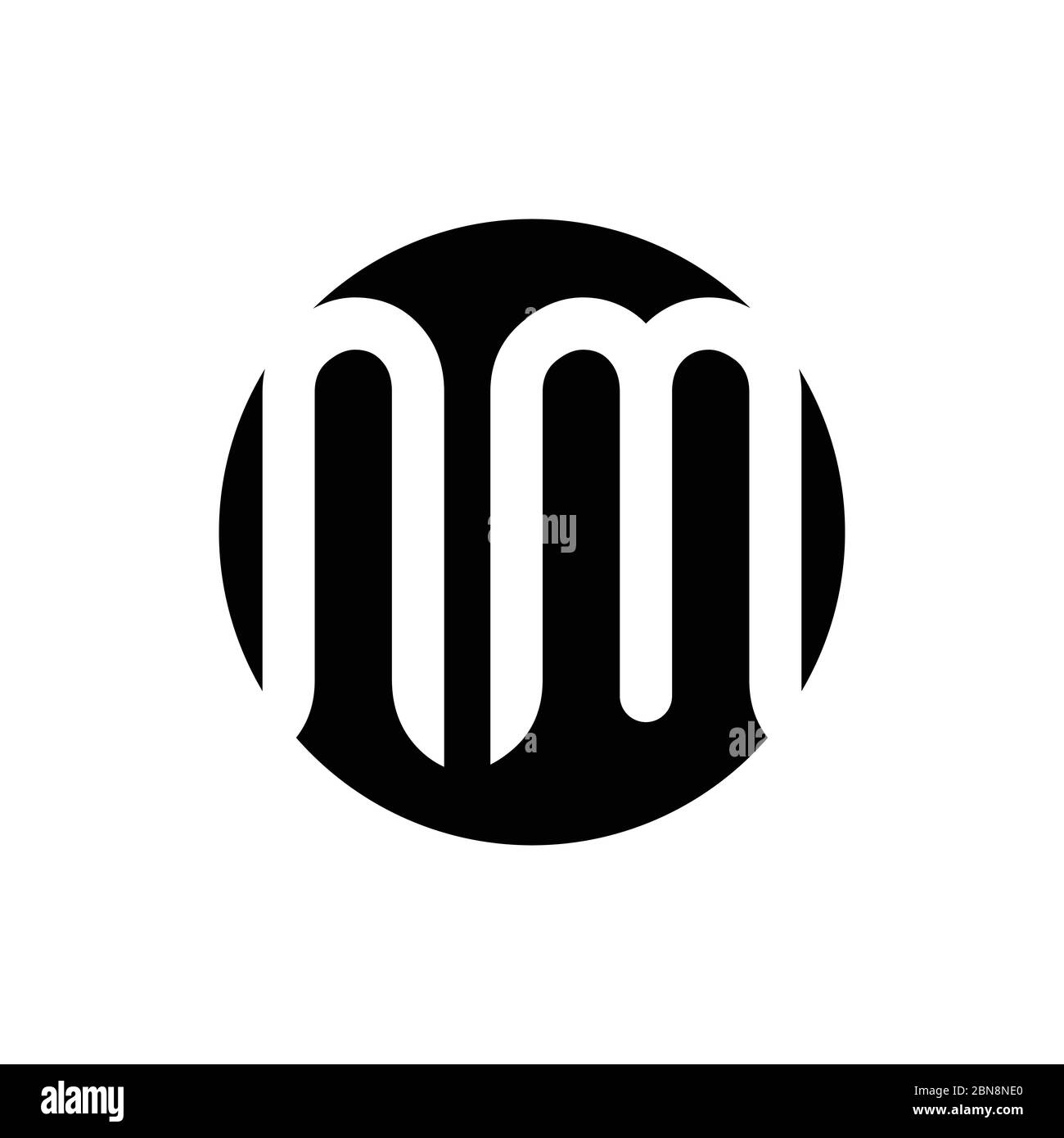 Initial Letter NM Logo Design Vector Template. Creative Abstract NM ...
