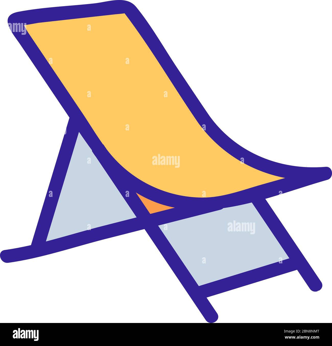 sagging fabric chaise longue icon vector outline illustration Stock ...