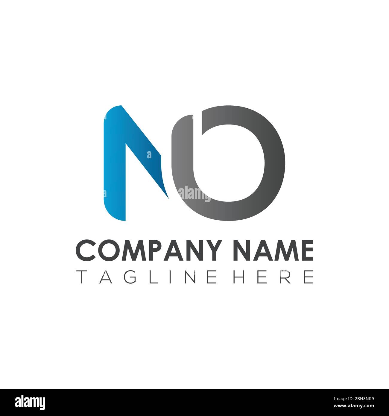 Initial Letter NO Logo Design Vector Template. Creative Abstract NO ...