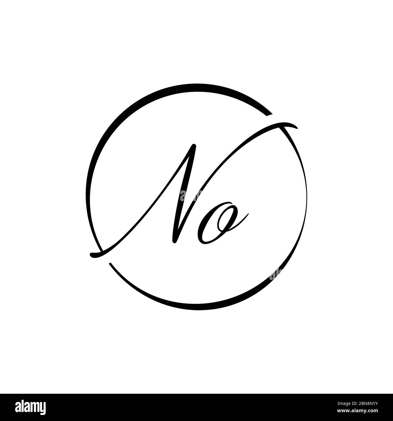 Initial Letter NO Logo Design Vector Template. Creative Abstract NO ...