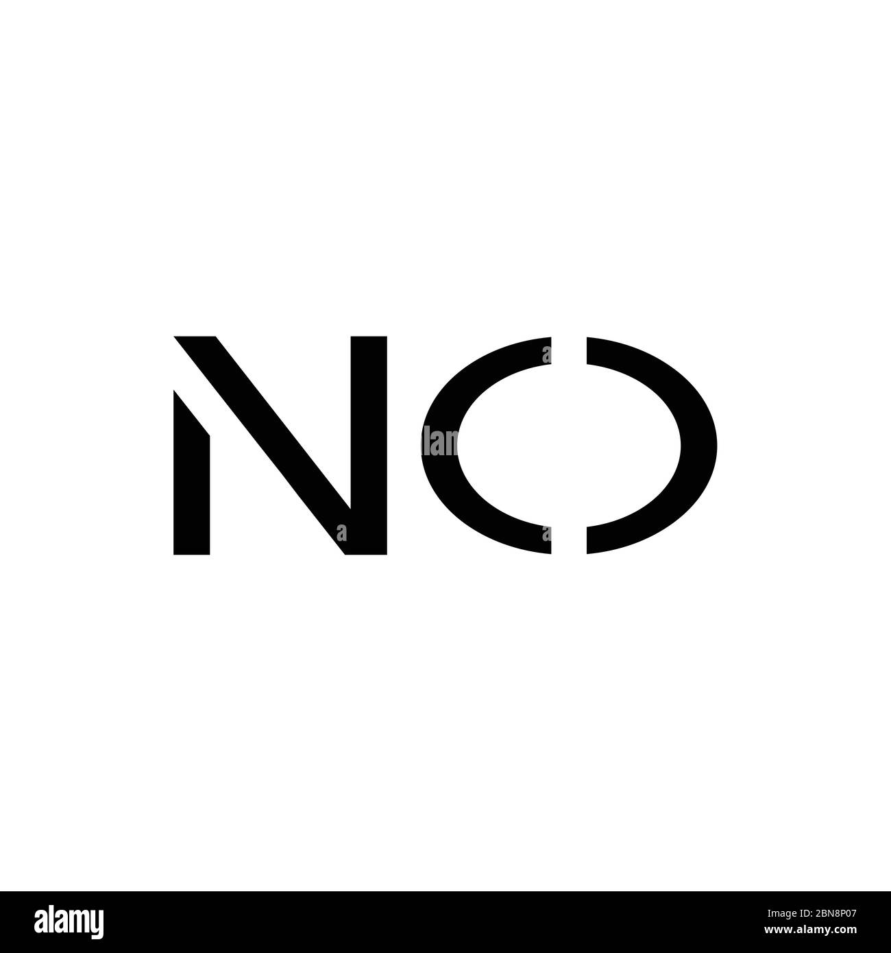 Initial Letter NO Logo Design Vector Template. Creative Abstract NO ...