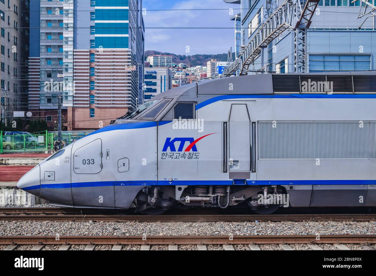 Busan,South Korea 1/18/2020 Korail Korea High Speed Rail KTX Trains in ...
