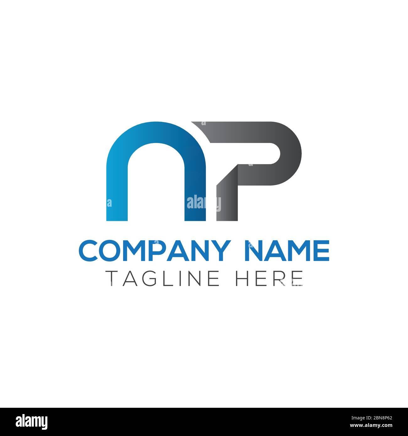 Initial Letter NP Logo Design Vector Template. Creative Abstract NP ...