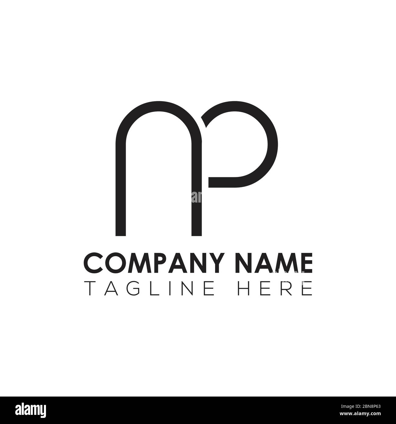 Initial Letter NP Logo Design Vector Template. Creative Abstract NP ...