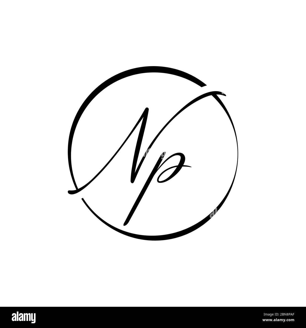 Initial Letter NP Logo Design Vector Template. Creative Abstract NP Letter Logo Design Stock ...