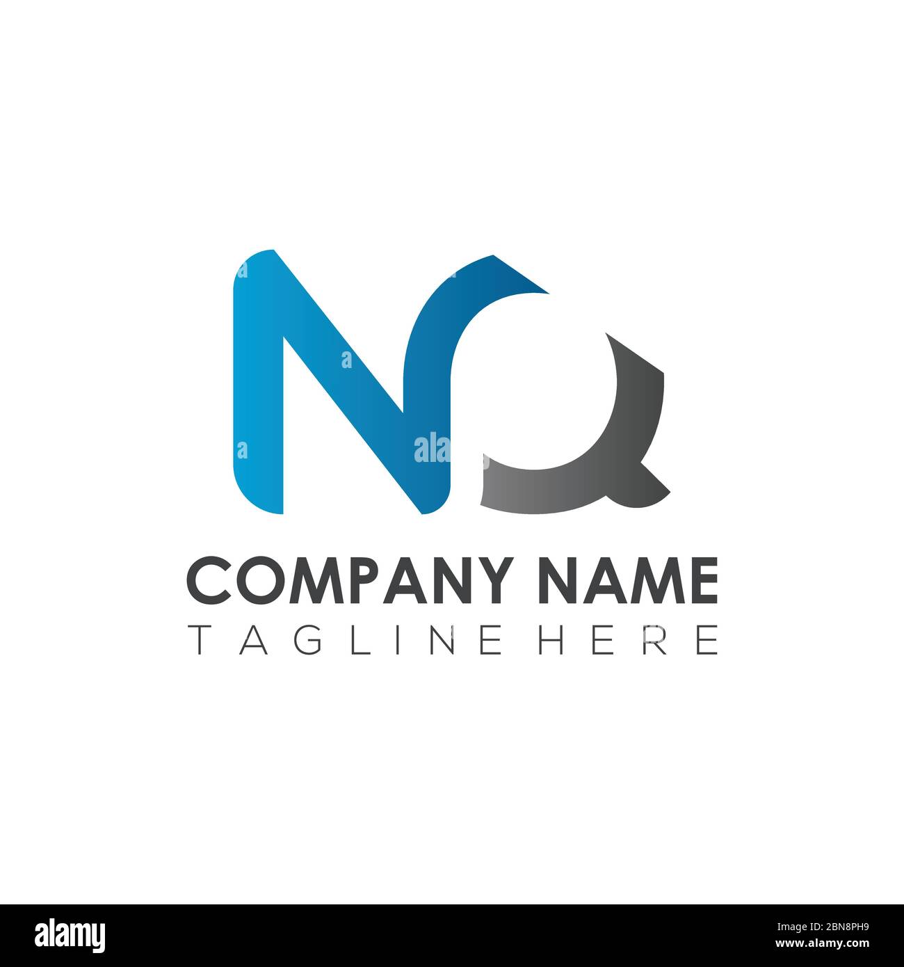 Initial Letter NQ Logo Design Vector Template. Creative Abstract NQ ...