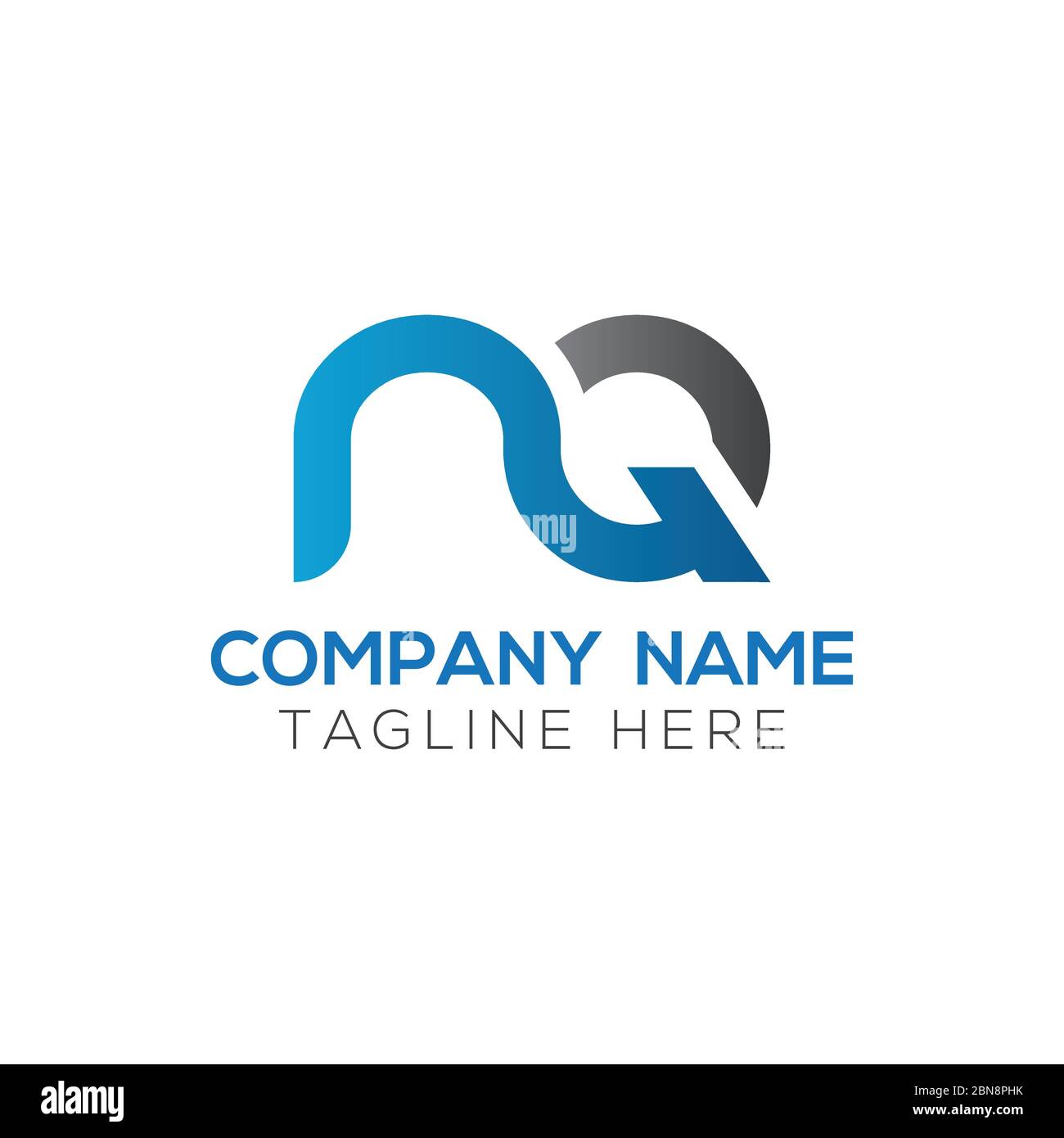 Initial Letter NQ Logo Design Vector Template. Creative Abstract NQ ...