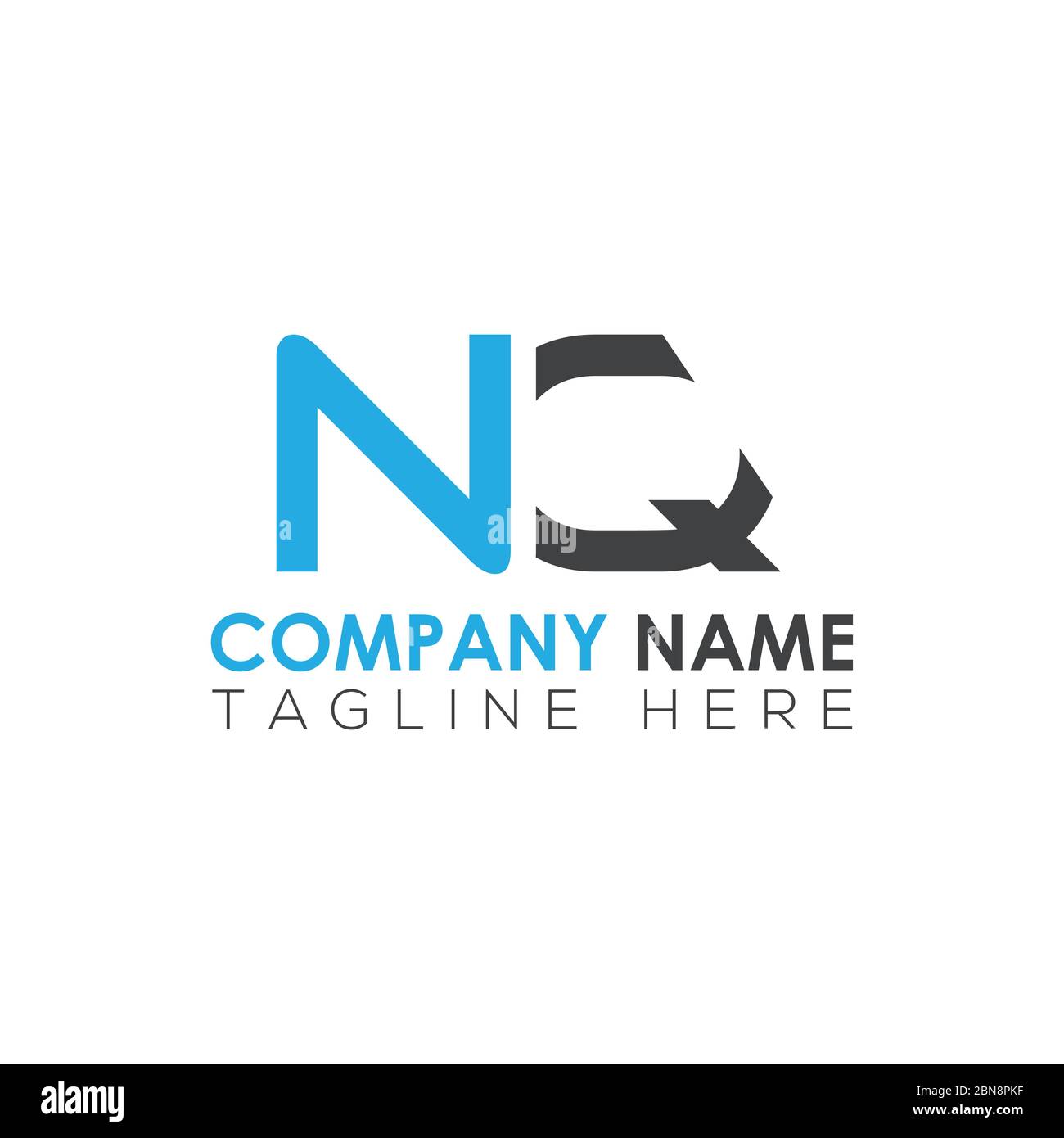 Initial Letter NQ Logo Design Vector Template. Creative Abstract NQ ...