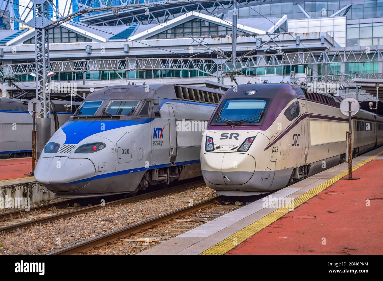 Busan,South Korea 1/18/2020 Korail Korea High Speed Rail KTX Trains in ...