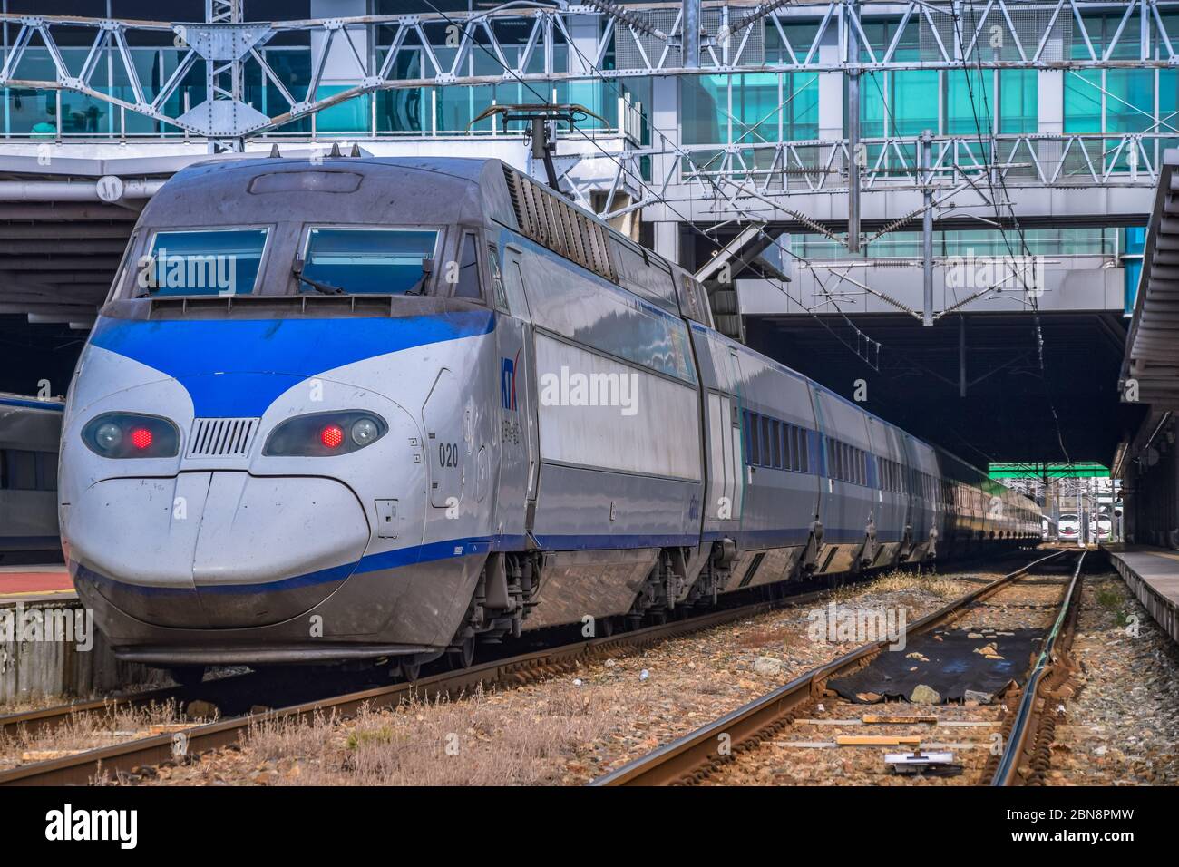 Busan,South Korea 1/18/2020 Korail Korea High Speed Rail KTX Trains in ...