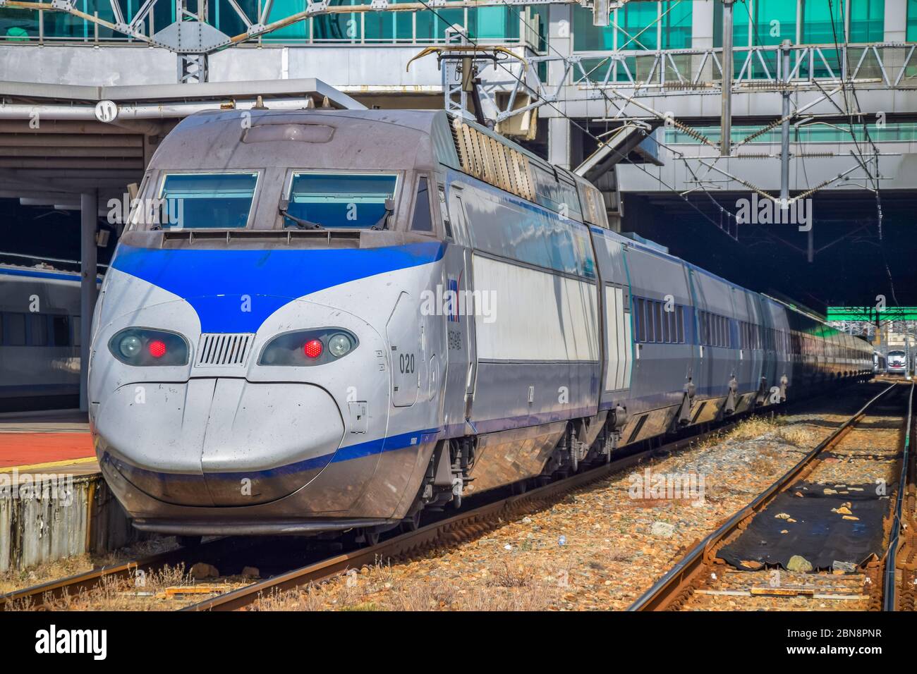 Busan,South Korea 1/18/2020 Korail Korea High Speed Rail KTX Trains in ...