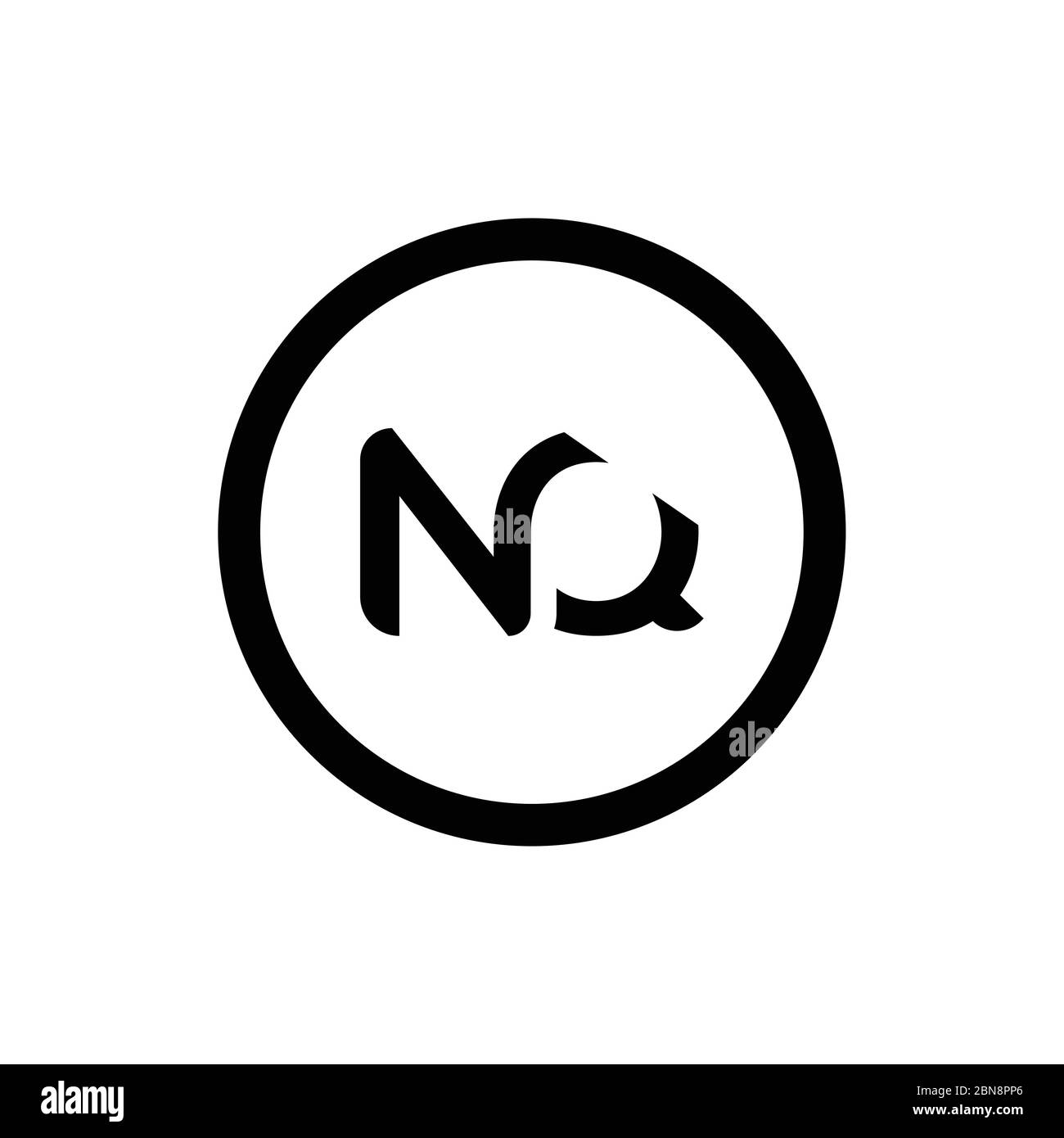 Initial Letter NQ Logo Design Vector Template. Creative Abstract NQ ...