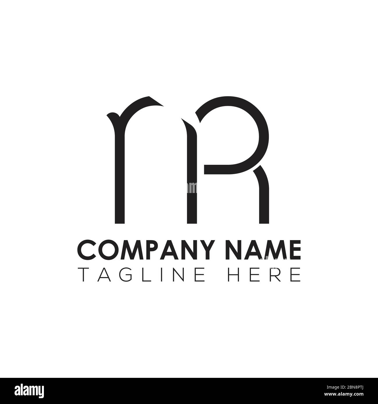 Initial Letter NR Logo Design Vector Template. Creative Abstract NR ...