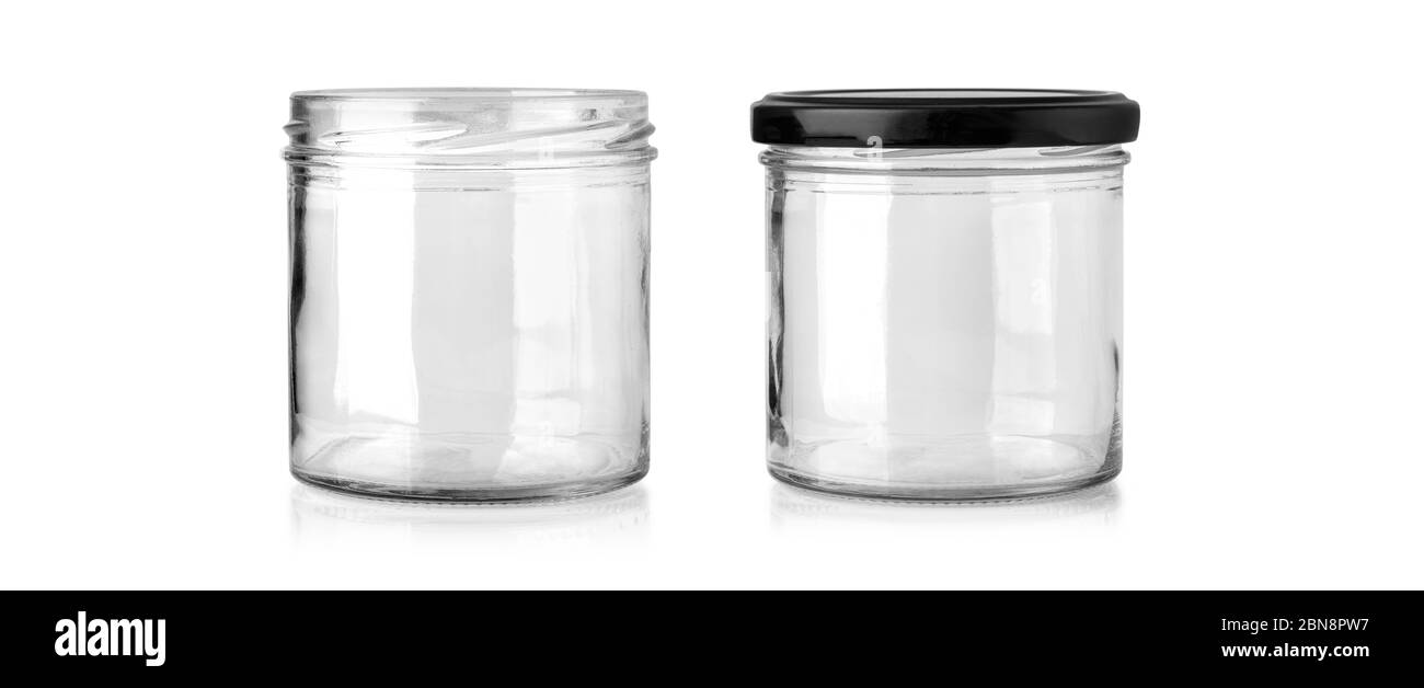 glass jar isolated on white background with clipping path Stock Photo ...