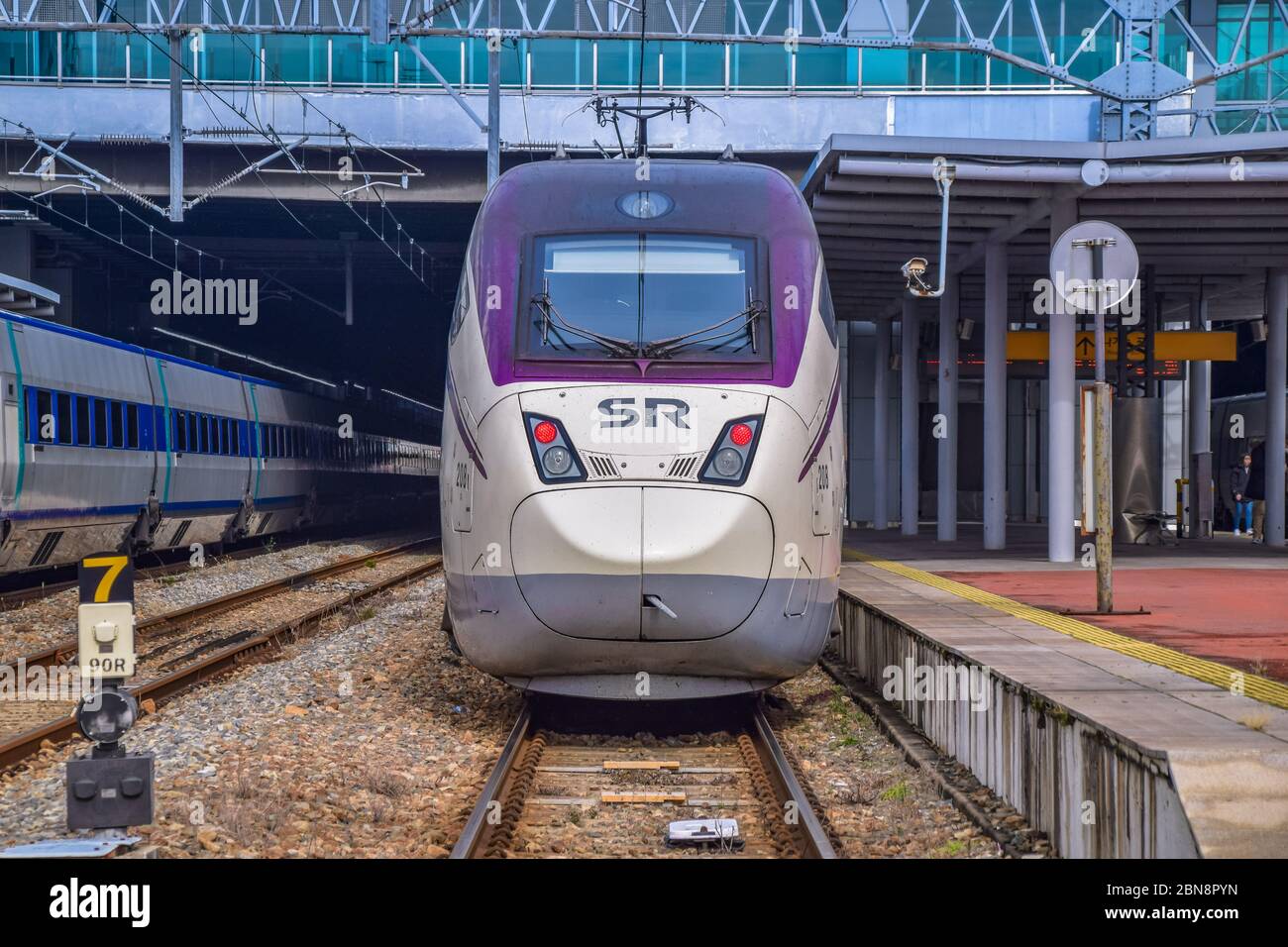 Busan,South Korea 1/18/2020 Korail Korea High Speed Rail KTX Trains in ...