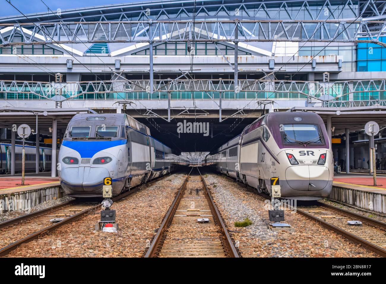 Busan,South Korea 1/18/2020 Korail Korea High Speed Rail KTX Trains in ...
