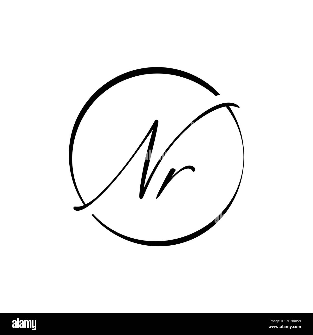 Initial Letter NR Logo Design Vector Template. Creative Abstract NR ...