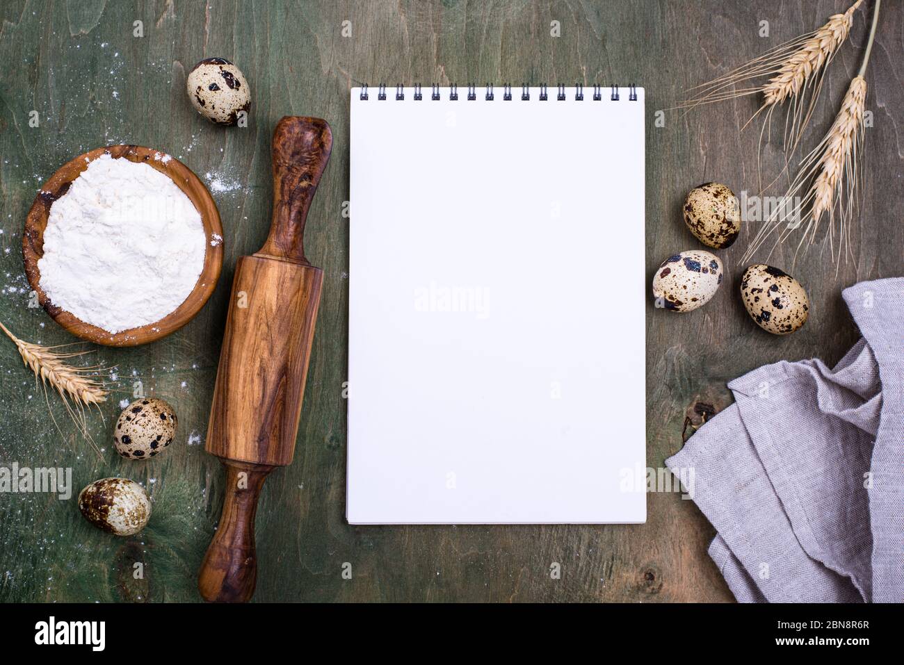 Baking concept with rolling pin Stock Photo - Alamy