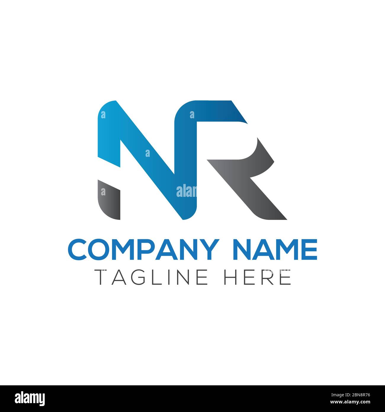 Initial Letter NR Logo Design Vector Template. Creative Abstract NR ...