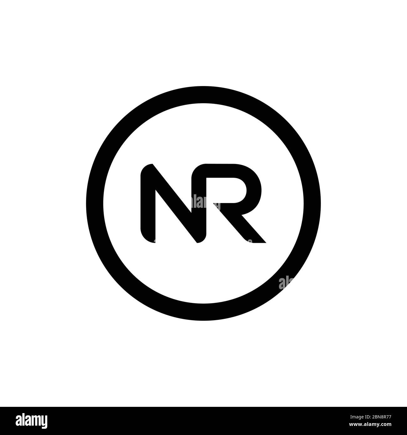 Initial Letter NR Logo Design Vector Template. Creative Abstract NR ...