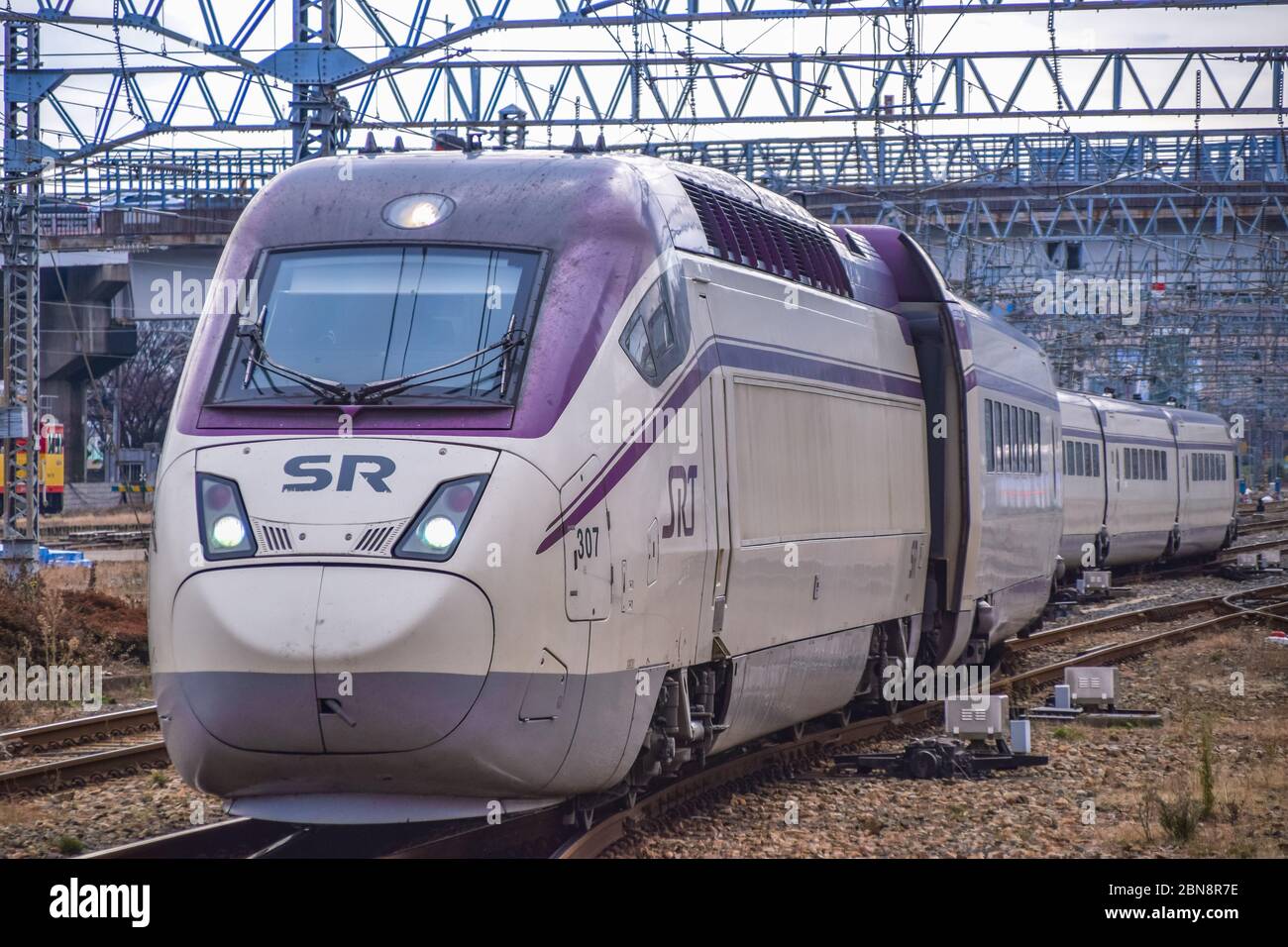 Busan,South Korea 1/18/2020 Korail Korea High Speed Rail KTX Trains in ...