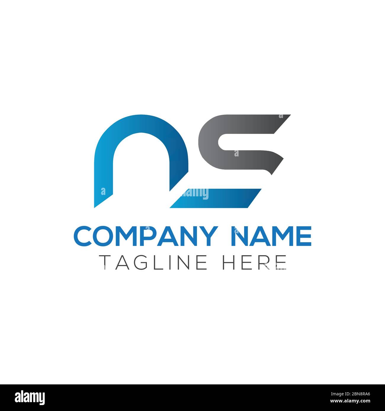 Initial Letter NS Logo Design Vector Template. Creative Abstract NS ...